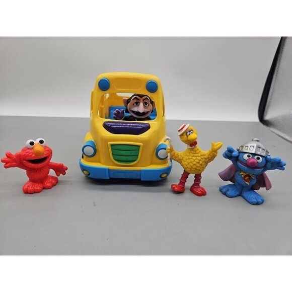 Hasbro | Toys | Sesame Street The Count School Bus No Stickers W Big ...